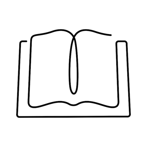 Premium Vector | Open book one line vector icon Premium Vector | Open book one line vector icon