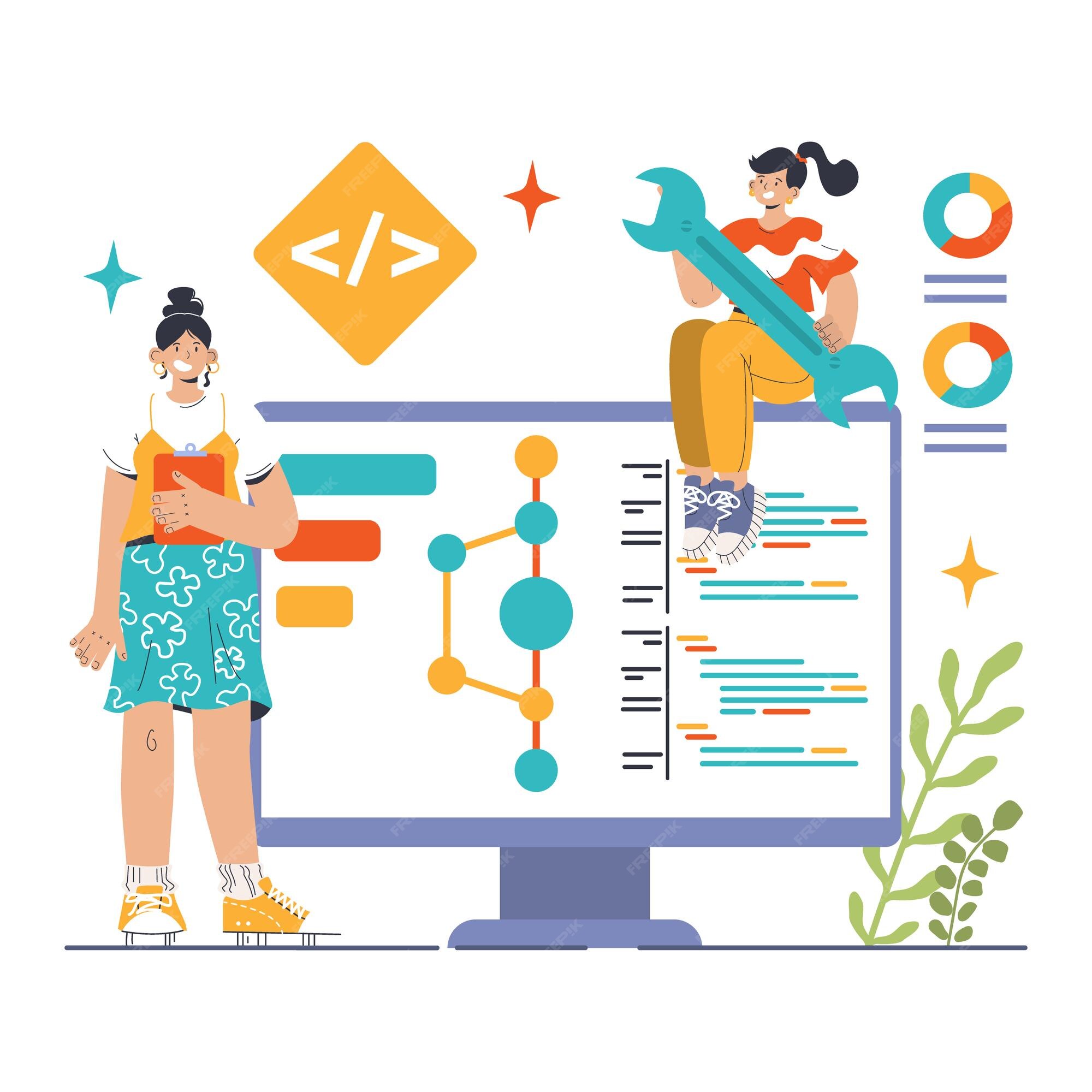 Premium Vector Open Source Software With Code Available For Use Modification And Distribution 
