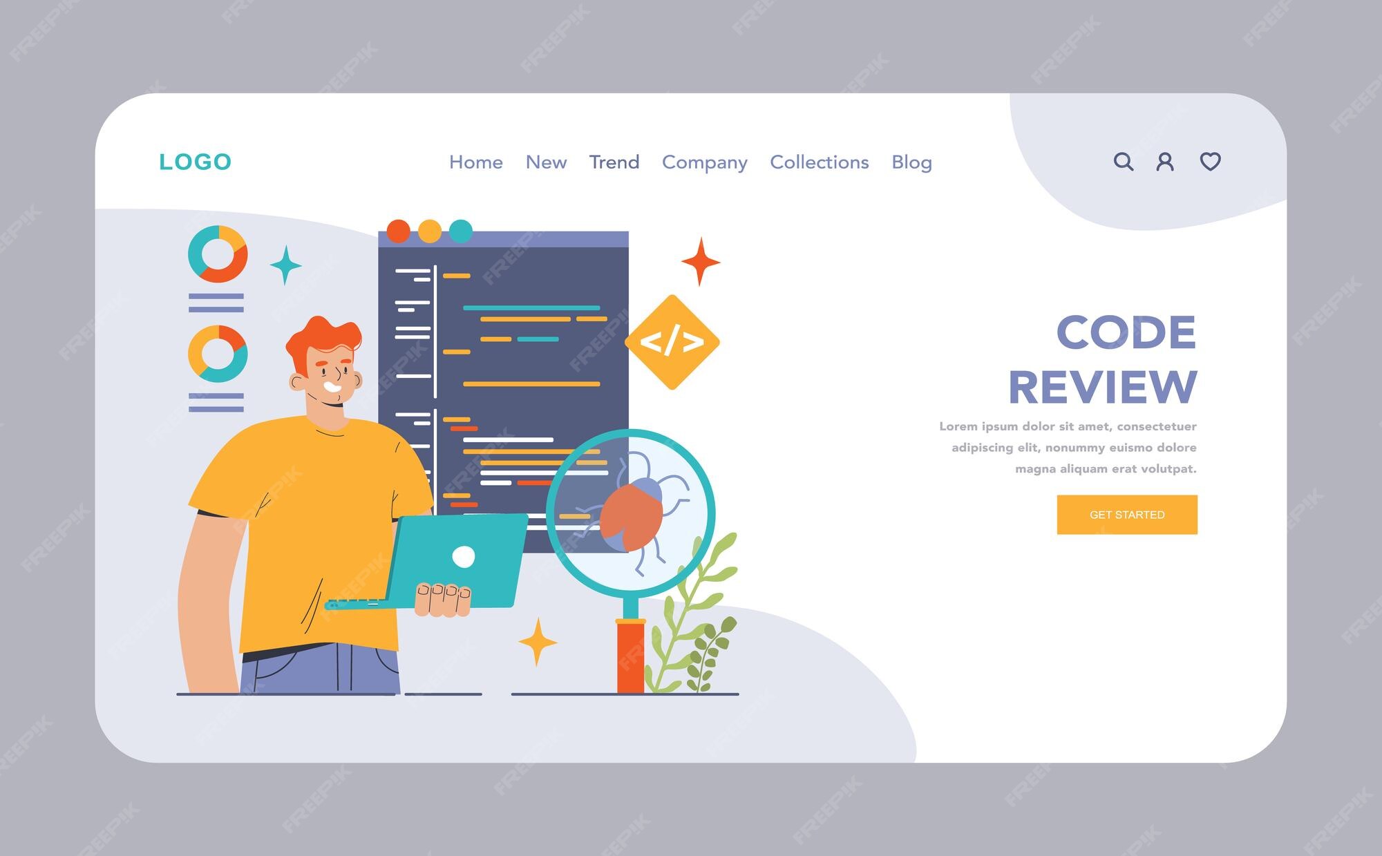 Premium Vector | Open source web banner or landing page software with ...