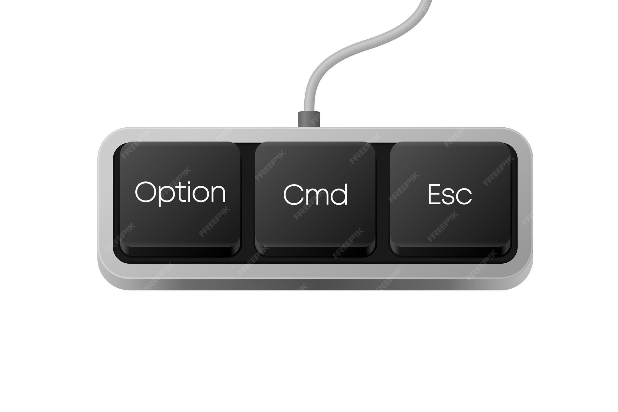 Premium Vector Option Cmd Esc Button Combination Computer Keyboard