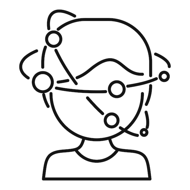 Premium Vector | Orbital headache icon outline vector Drunk patient Premium Vector | Orbital headache icon outline vector Drunk patient