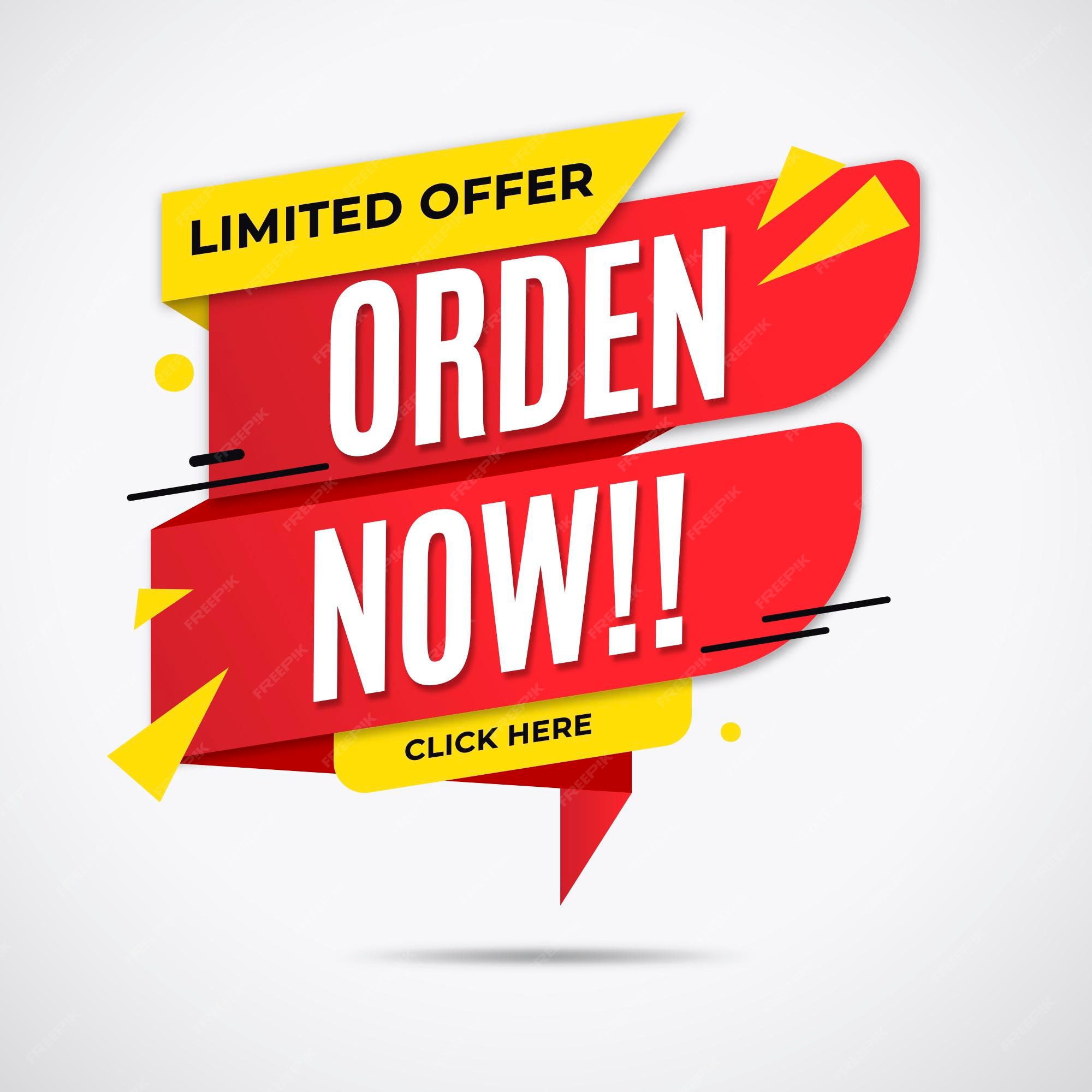 Premium Vector | Order now banner Premium Vector | Order now banner