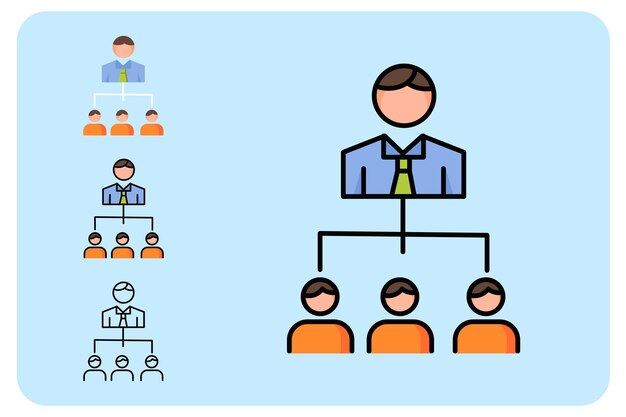 Premium Vector | Organizational structure icon Premium Vector | Organizational structure icon
