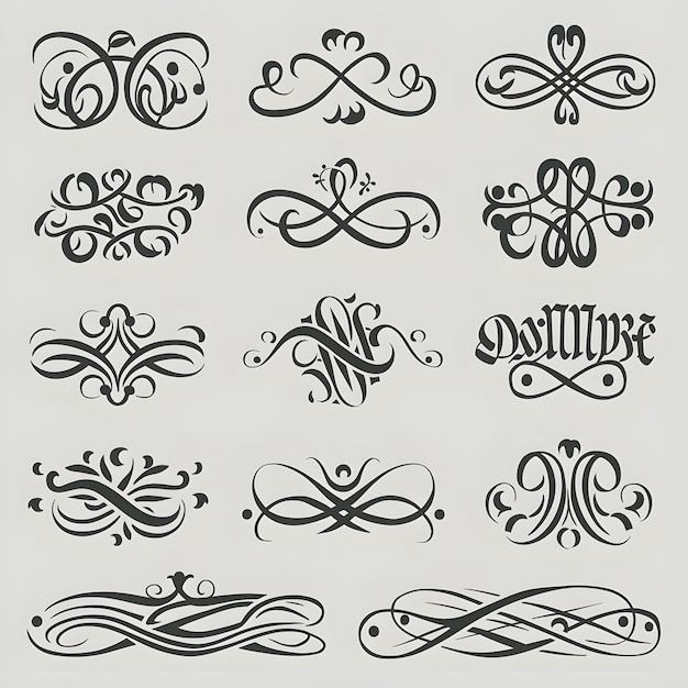 Ornamental design elements of Azure color decorative divider swirls ... Ornamental design elements of Azure color decorative divider swirls ...