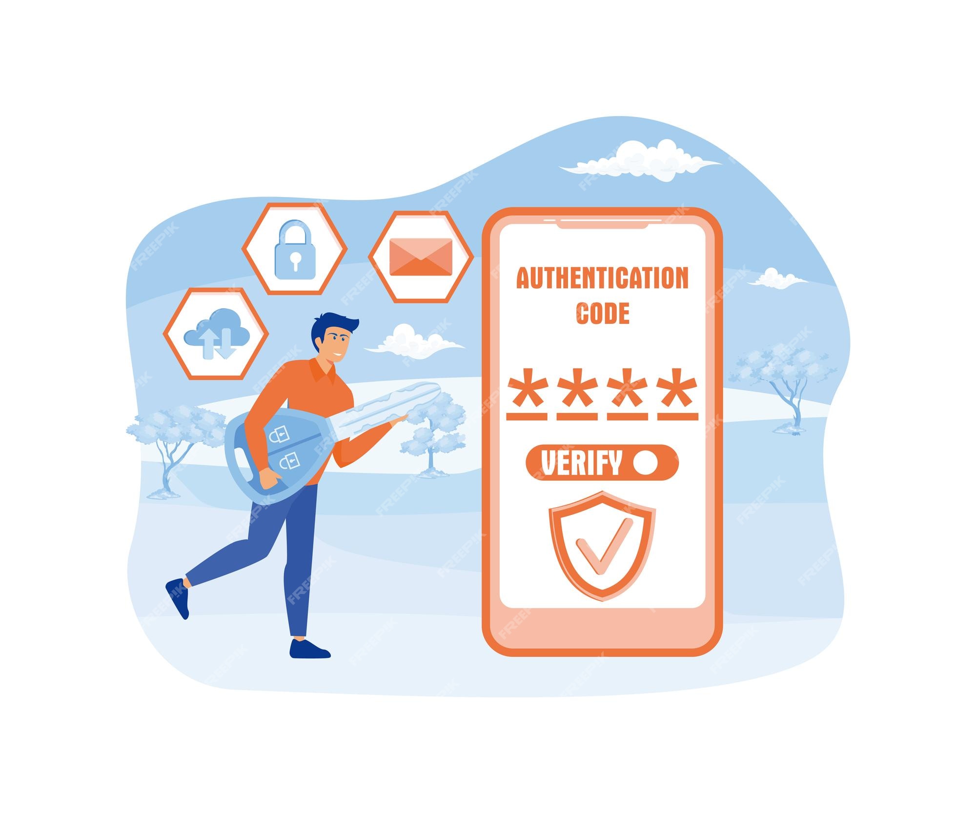 Premium Vector | OTP authentication Secure Verification Onetime ... Premium Vector | OTP authentication Secure Verification Onetime ...