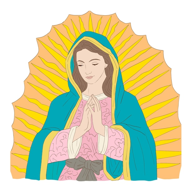 Premium Vector | Our lady of guadalupe catholic invocation of our lady ... Premium Vector | Our lady of guadalupe catholic invocation of our lady ...