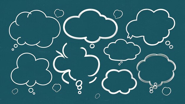 Premium Vector | Outlined vector thought bubble collection visual ... Premium Vector | Outlined vector thought bubble collection visual ...