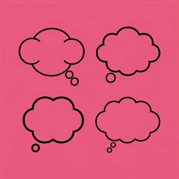 Premium Vector | Outlined vector thought bubble collection visual ... Premium Vector | Outlined vector thought bubble collection visual ...