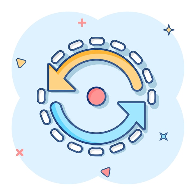Premium Vector | Oval with arrows icon in comic style Consistency ... Premium Vector | Oval with arrows icon in comic style Consistency ...