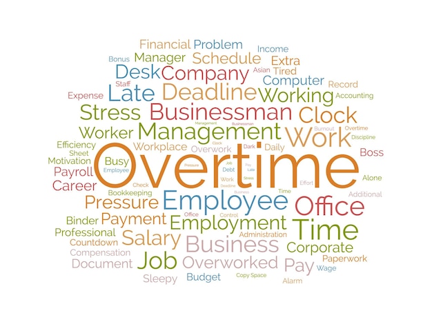 Premium Vector | Overtime wordcloud template Business concept vector ... Premium Vector | Overtime wordcloud template Business concept vector ...