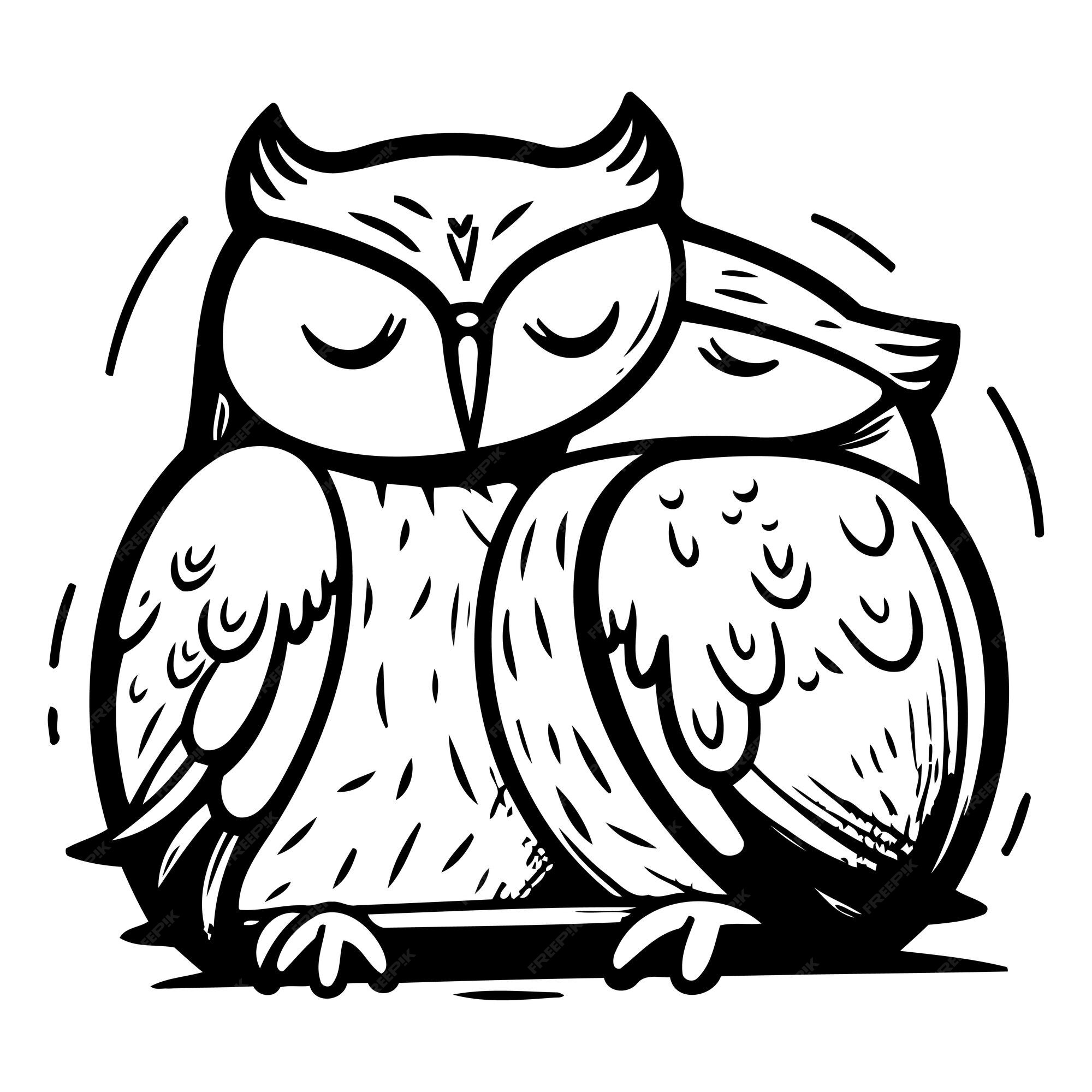 Owls vector illustration Hand drawn vector illustration of owls ... Owls vector illustration Hand drawn vector illustration of owls ...