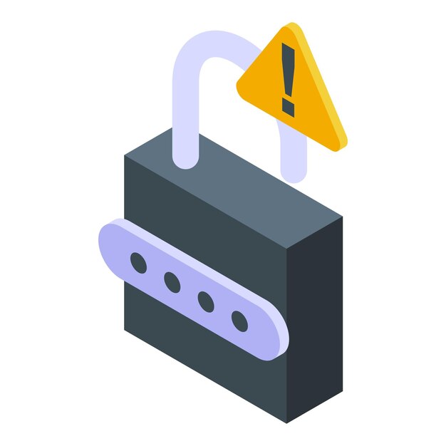 Premium Vector | Padlock password protection icon Isometric of Padlock ... Premium Vector | Padlock password protection icon Isometric of Padlock ...
