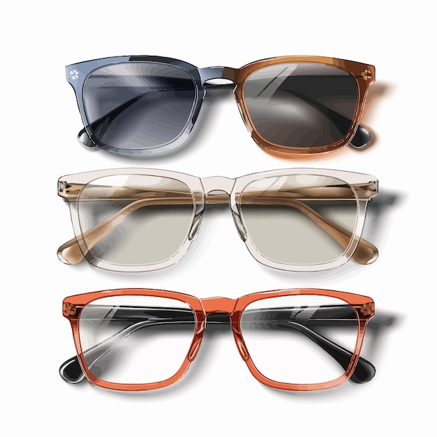 Premium Vector A Pair Of Eyeglasses With A Pair Of Glasses On It