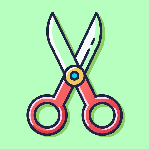 Pair Of Scissors Clip Art And Vector Design With A White Background Premium Ai Generated Vector