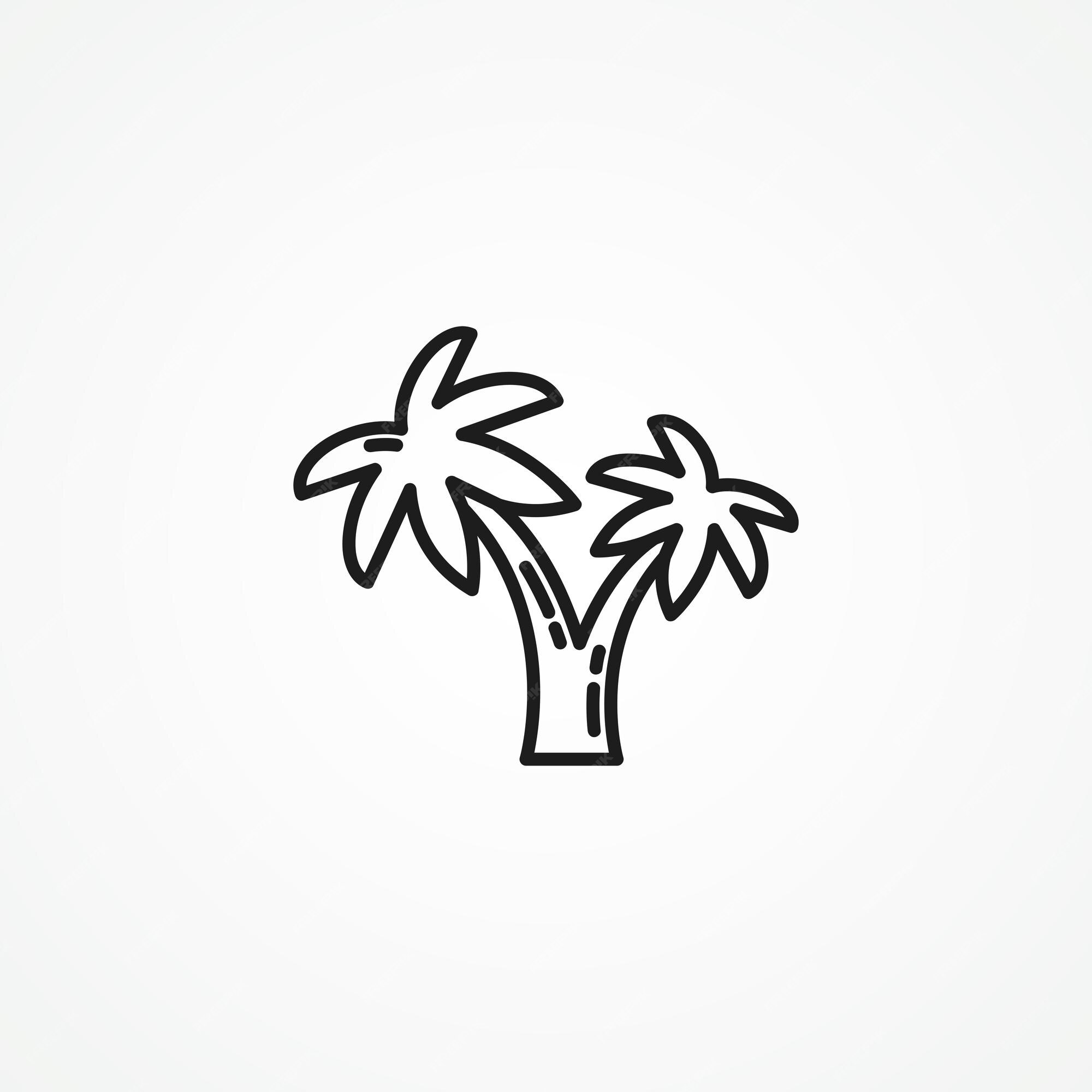 Premium Vector | Palm tree line icon palm tree outline icon Premium Vector | Palm tree line icon palm tree outline icon