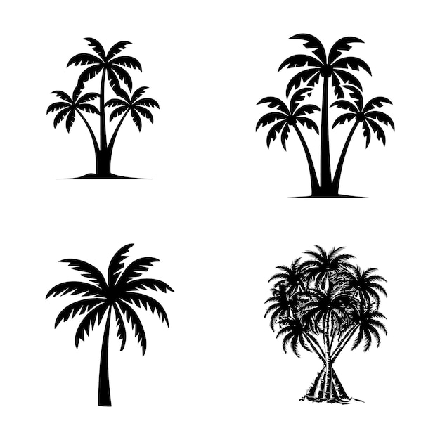Premium Vector | Palm tree silhouette vector Design Premium Vector | Palm tree silhouette vector Design