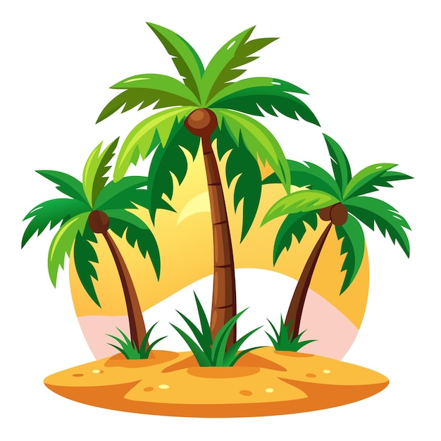 Palm trees clip art and Vector Design With a White Background | Premium ... Palm trees clip art and Vector Design With a White Background | Premium ...