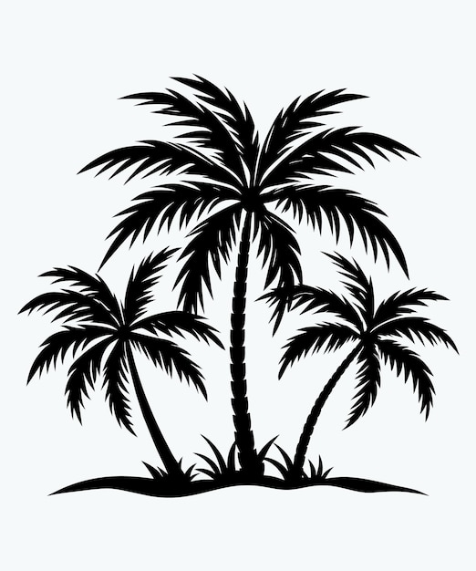 Premium Vector | Palm trees silhouette vector Premium Vector | Palm trees silhouette vector