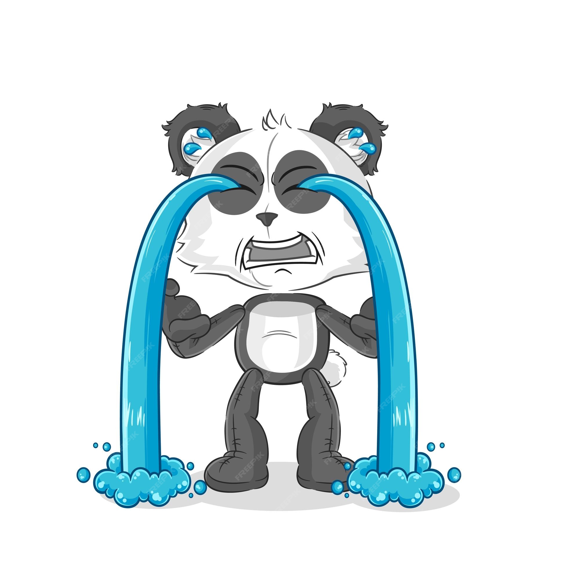 Premium Vector Panda Crying Illustration Character Vector