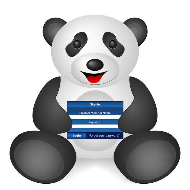 Premium Vector | Panda login Premium Vector | Panda login