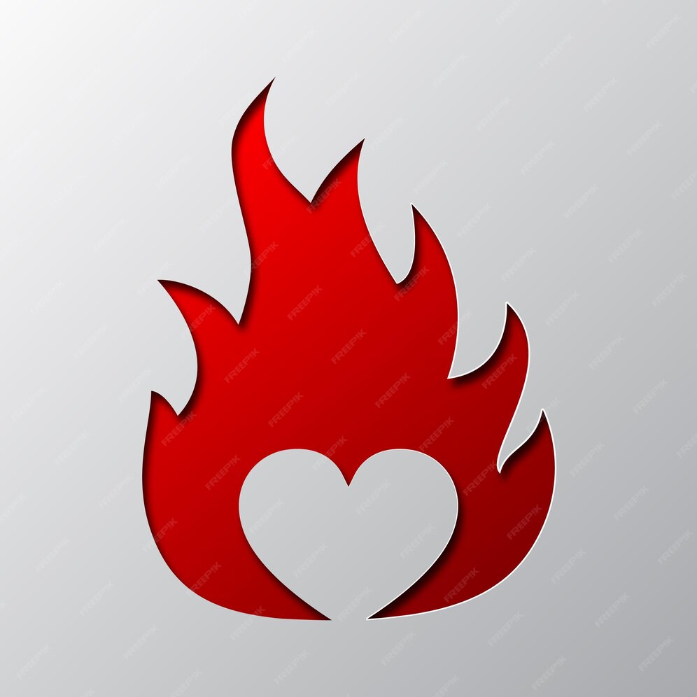 Premium Vector | Paper art of the red fire vector illustration Premium Vector | Paper art of the red fire vector illustration