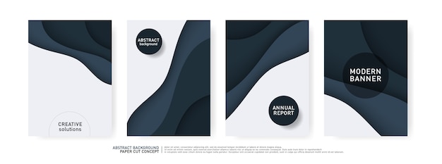 Premium Vector | Paper cut wave shapes curve Premium Vector | Paper cut wave shapes curve