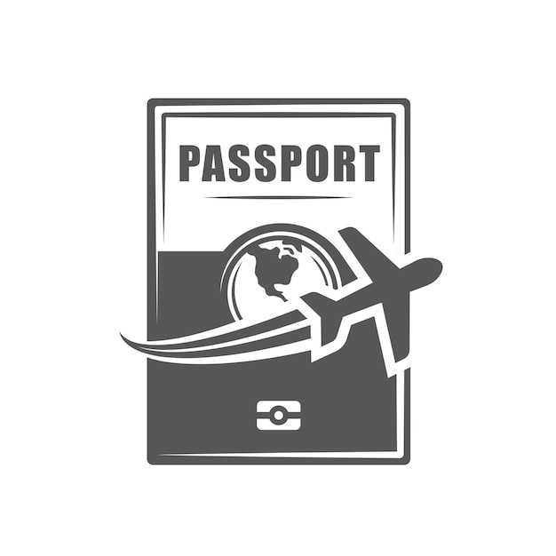 Premium Vector Passport And Flying Plane Isolated On White Background