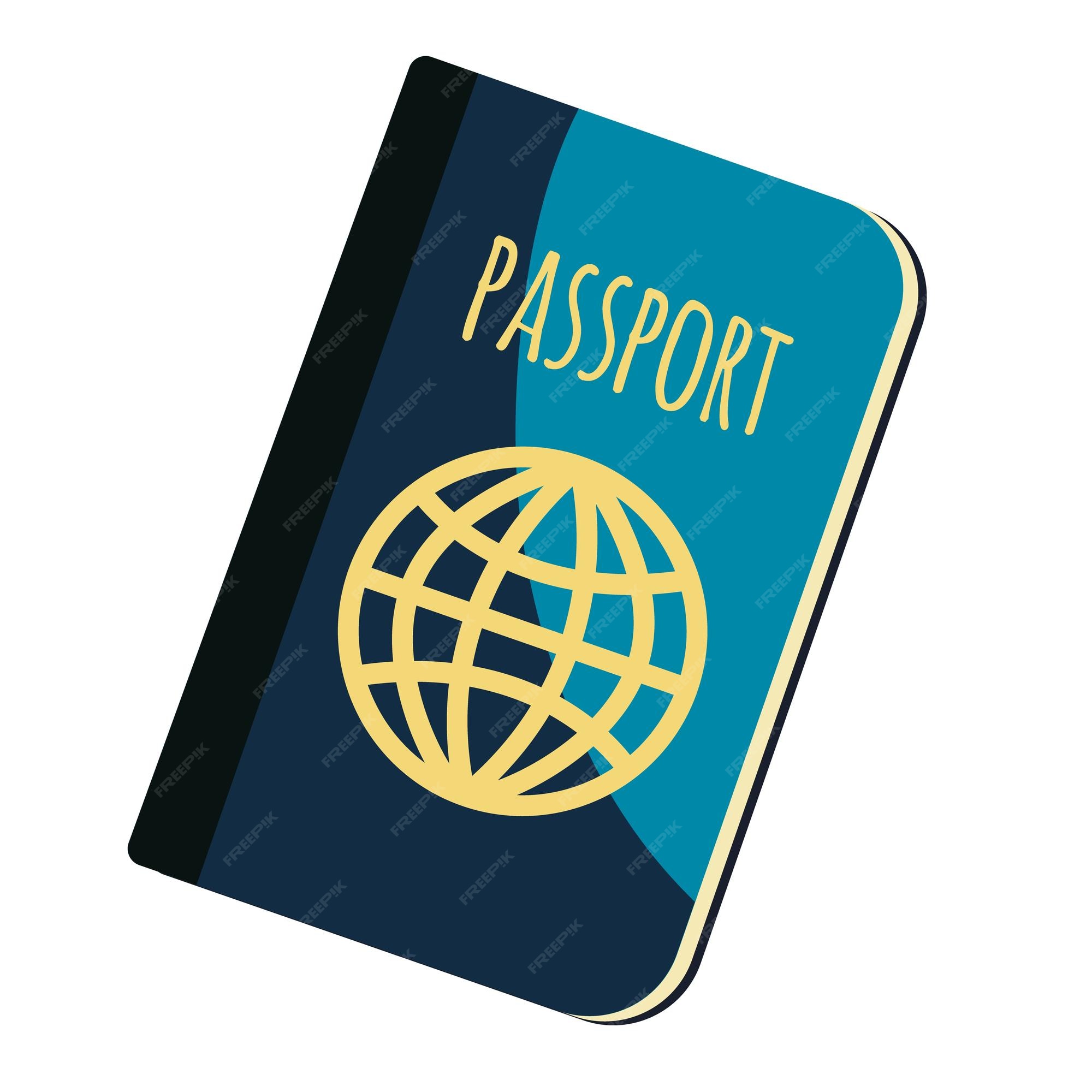 Premium Vector Passport White Background Vector Illustration