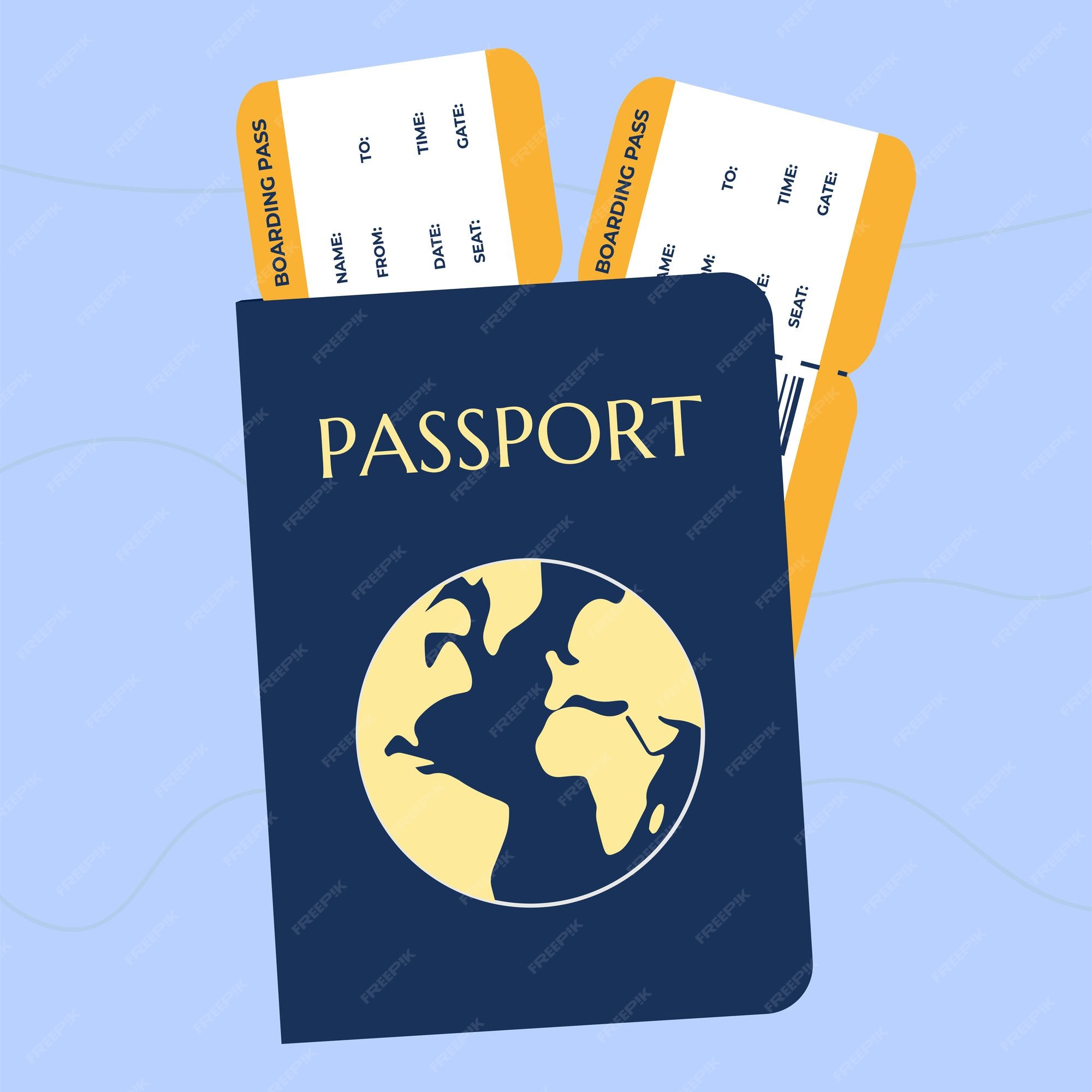 Premium Vector Passport With Tickets Concept For Travel Or