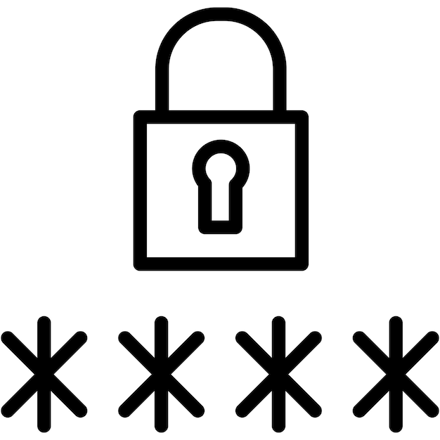 Premium Vector Password Vector Illustration