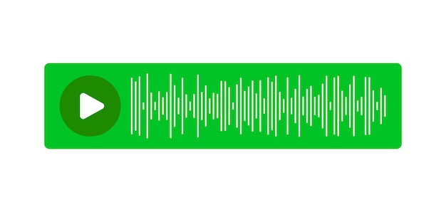 Premium Vector | Paused and playing audio message Premium Vector | Paused and playing audio message