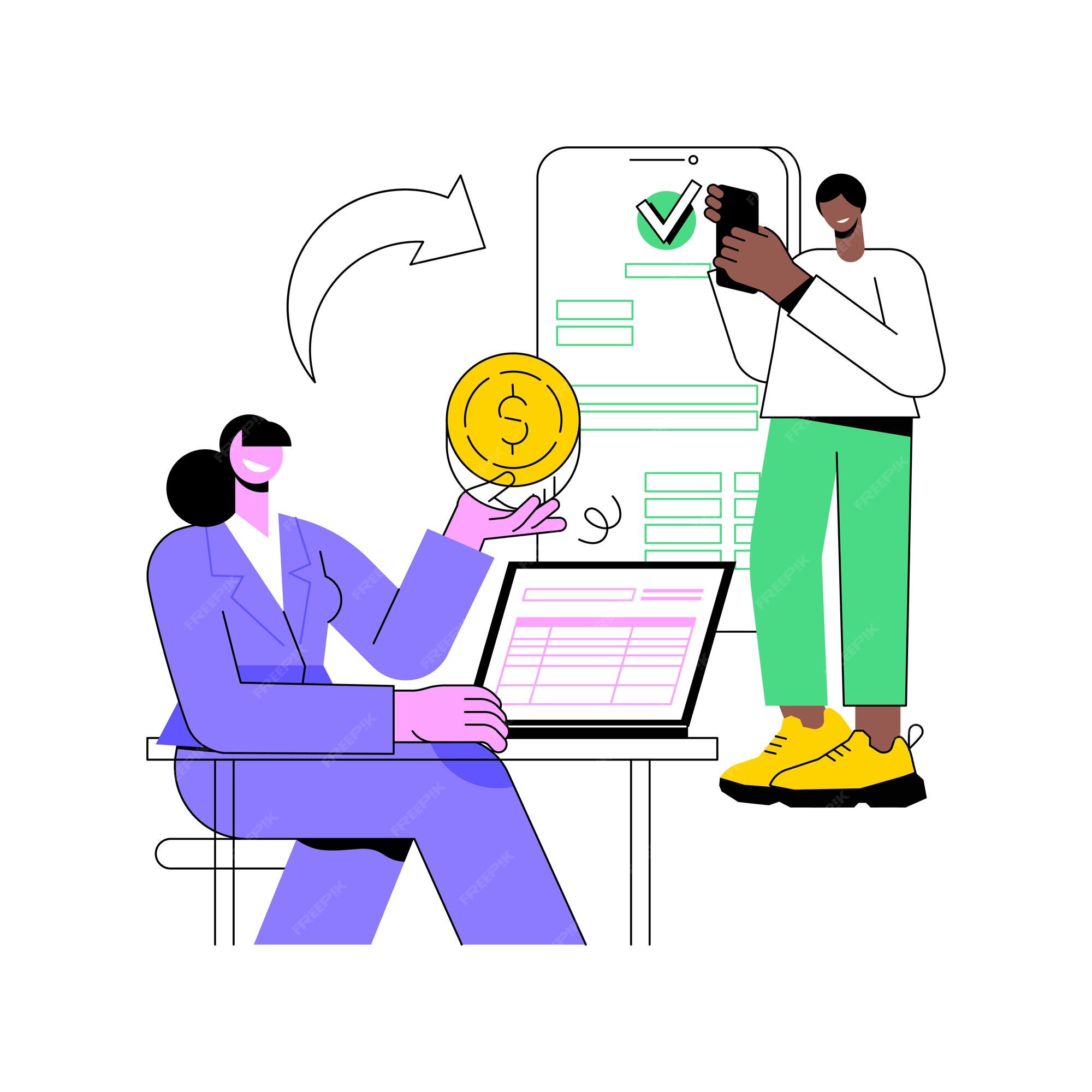 Premium Vector | Payroll processing isolated cartoon vector illustrations Premium Vector | Payroll processing isolated cartoon vector illustrations