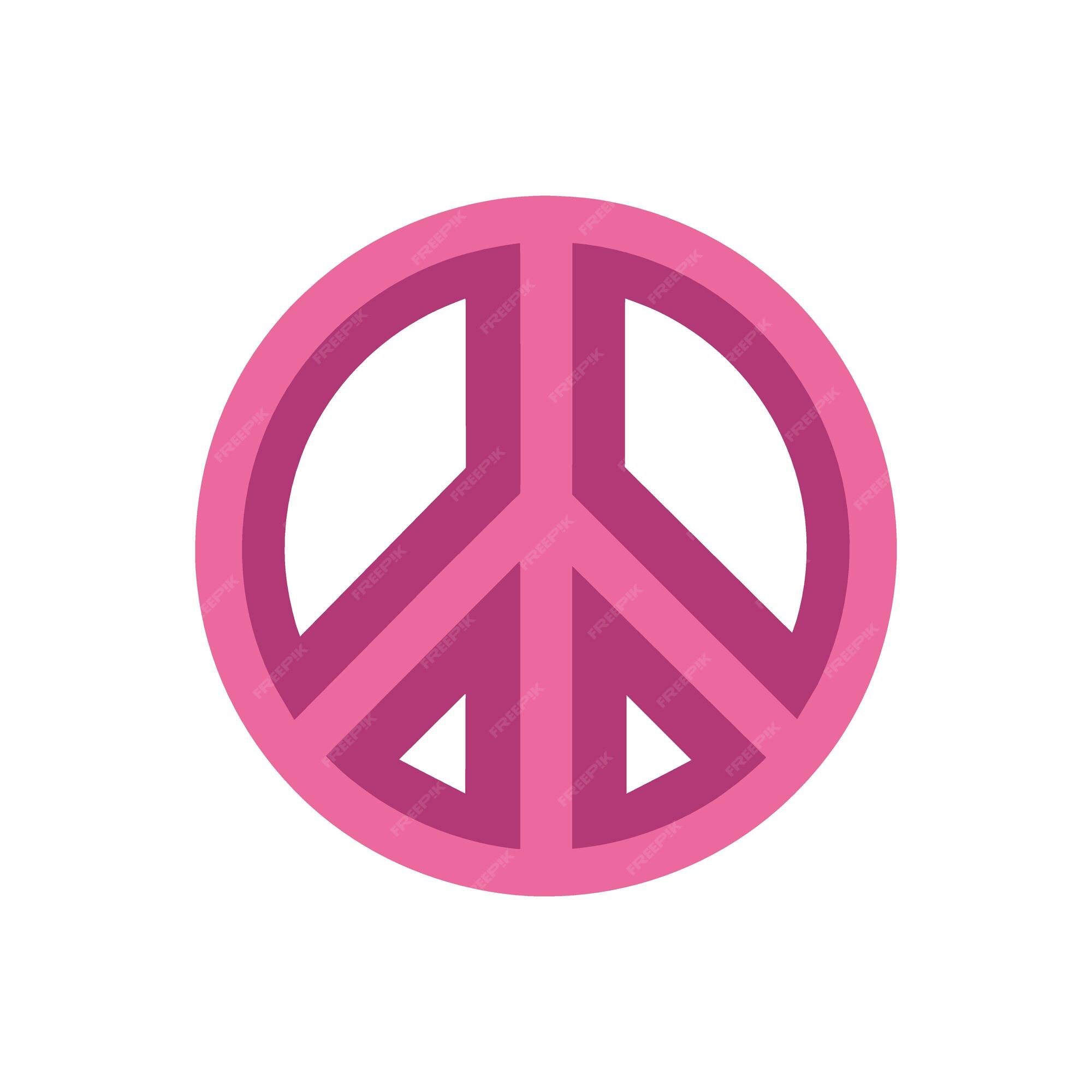 Premium Vector A Peace Sign Lady39s Beauty Things For Girls Illustration A White Background