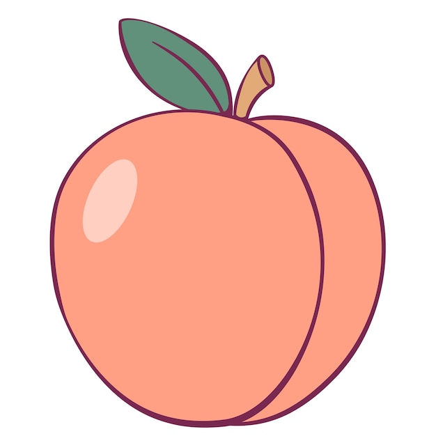 Premium Vector | Peach simple flat vector illustration Premium Vector | Peach simple flat vector illustration