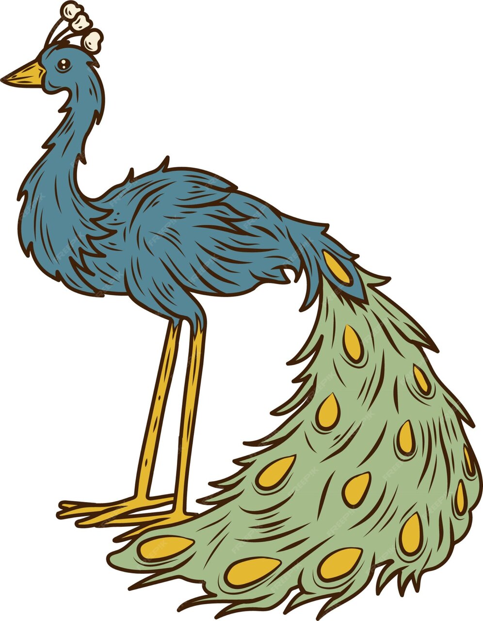 Premium Vector Peacock Bird Sticker