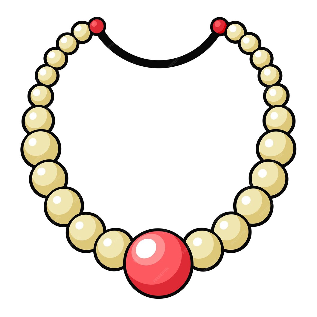 Pearl Necklace Clip Art And Vector Design With A White Background Premium Ai Generated Vector