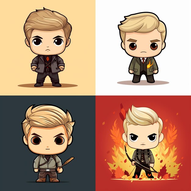 Premium Vector | Peeta mellark the hunger games Premium Vector | Peeta mellark the hunger games