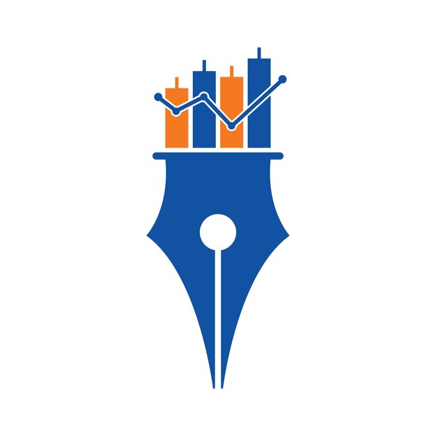 Premium Vector | Pen finance logo design icon vector. pen graph or ... Premium Vector | Pen finance logo design icon vector. pen graph or ...