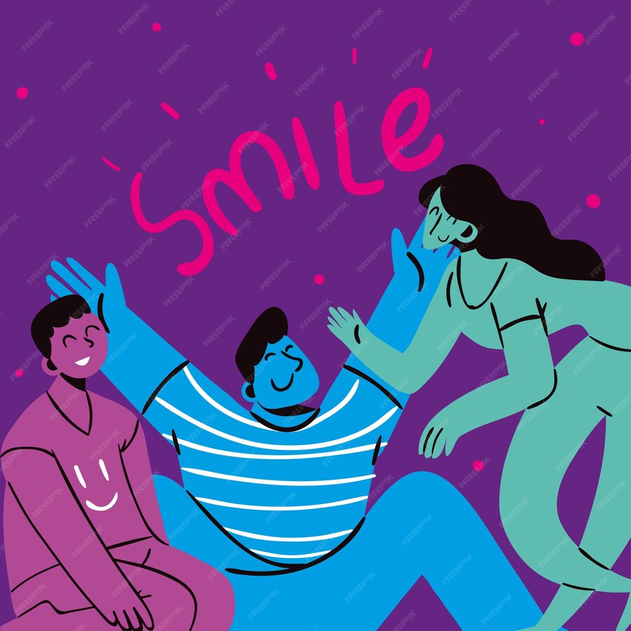 Premium Vector People Happy Characters