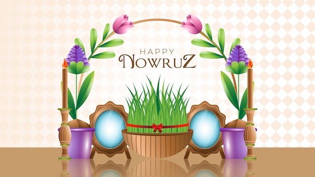 Premium Vector | Persian happy new year illustration banner, happy nowruz Premium Vector | Persian happy new year illustration banner, happy nowruz