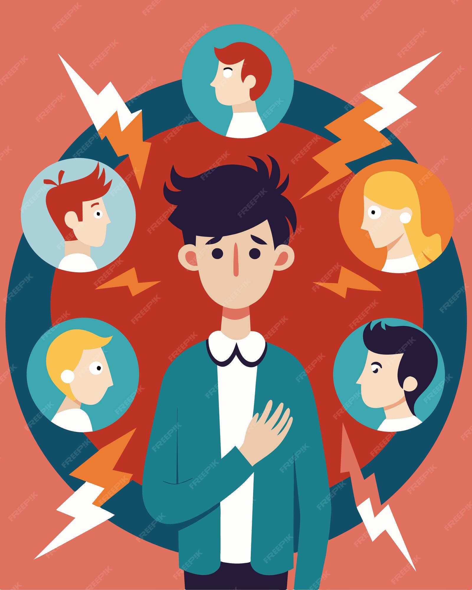 Premium Vector | The person felt ped in a cycle of negativity ... Premium Vector | The person felt ped in a cycle of negativity ...