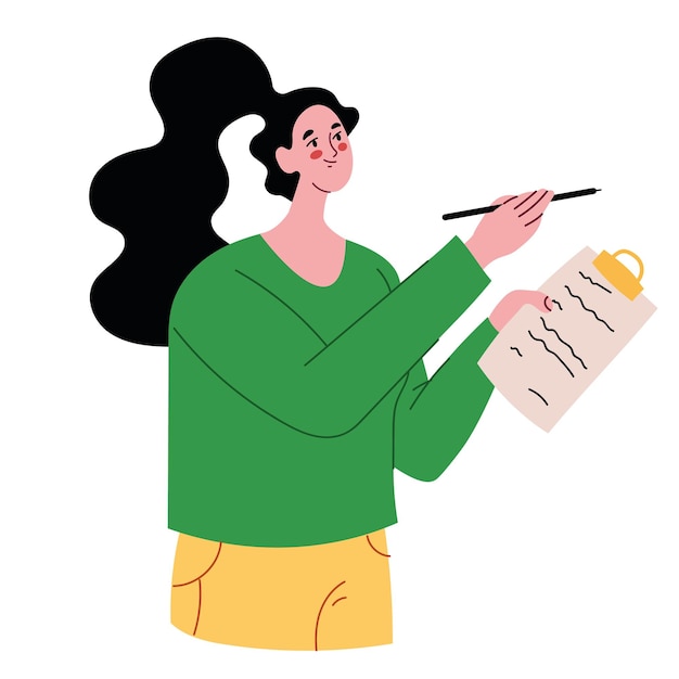 Premium Vector | Person writing to do checklist design element concept ... Premium Vector | Person writing to do checklist design element concept ...