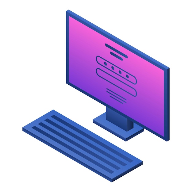Premium Vector | Personal computer icon isometric of personal computer ... Premium Vector | Personal computer icon isometric of personal computer ...