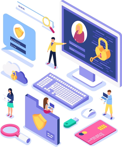 Premium Vector Personal Data Protection Vector Illustration