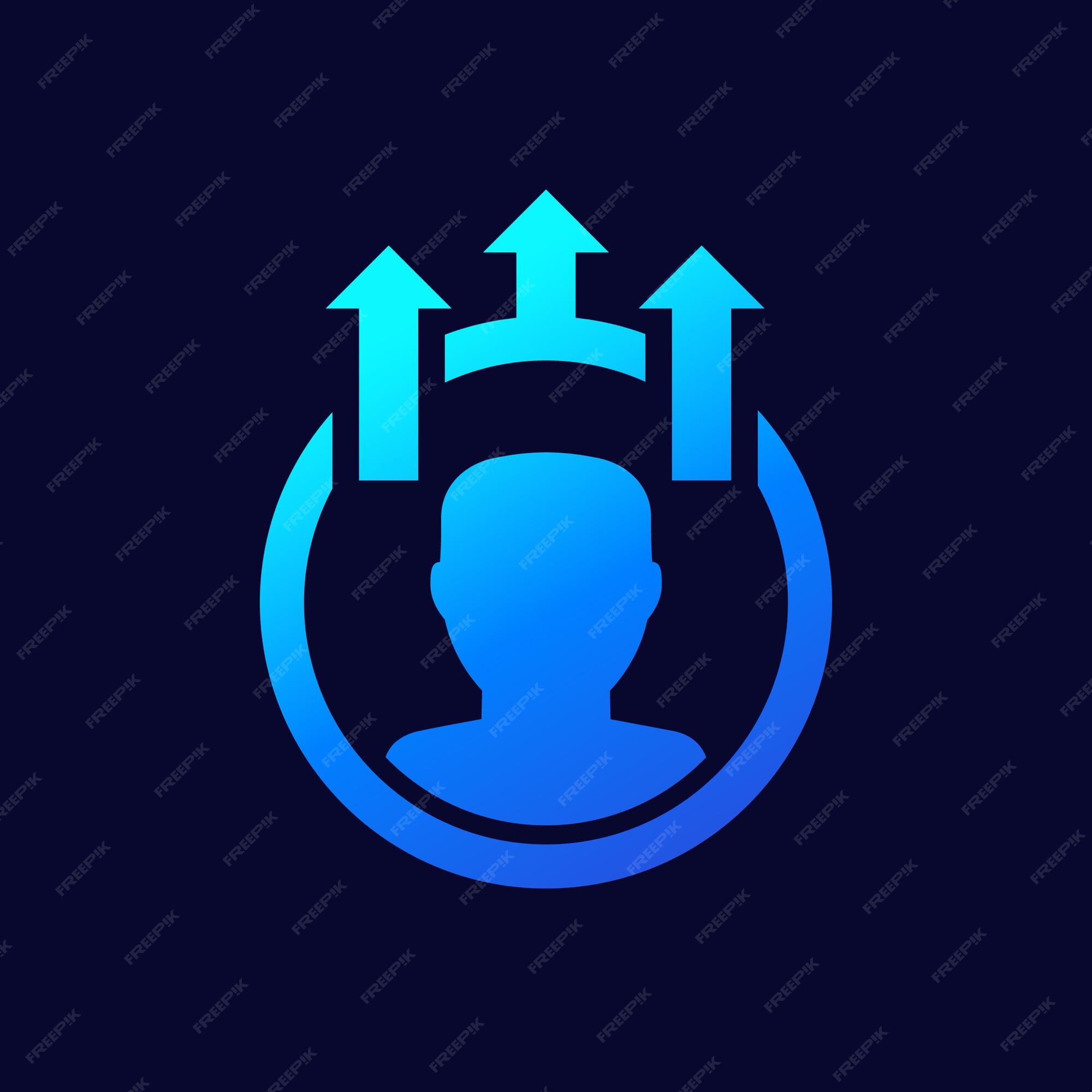 Premium Vector | Personal growth or raise vector icon Premium Vector | Personal growth or raise vector icon