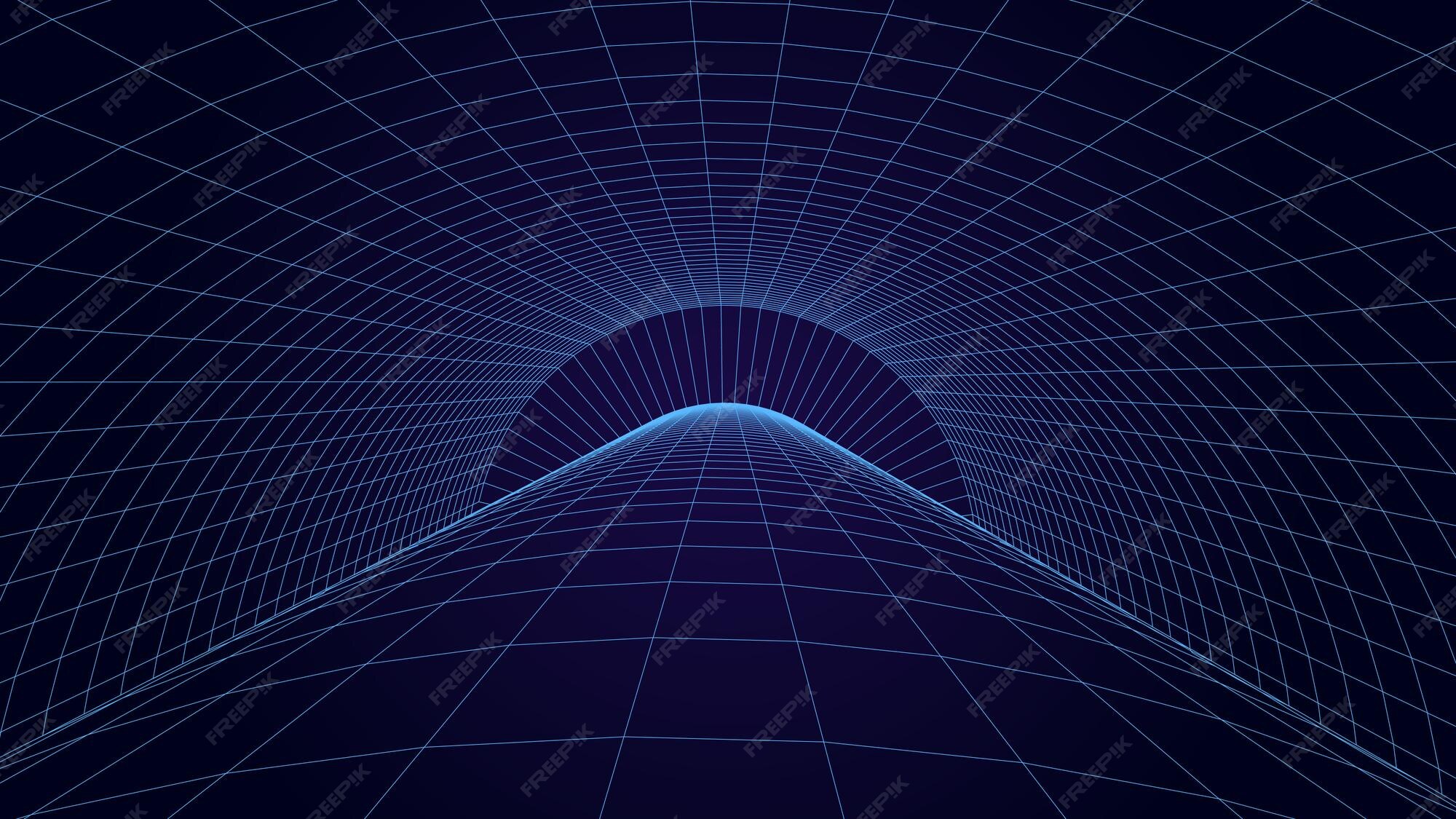 Premium Vector | Perspective blue grid on a dark background Futuristic ... Premium Vector | Perspective blue grid on a dark background Futuristic ...