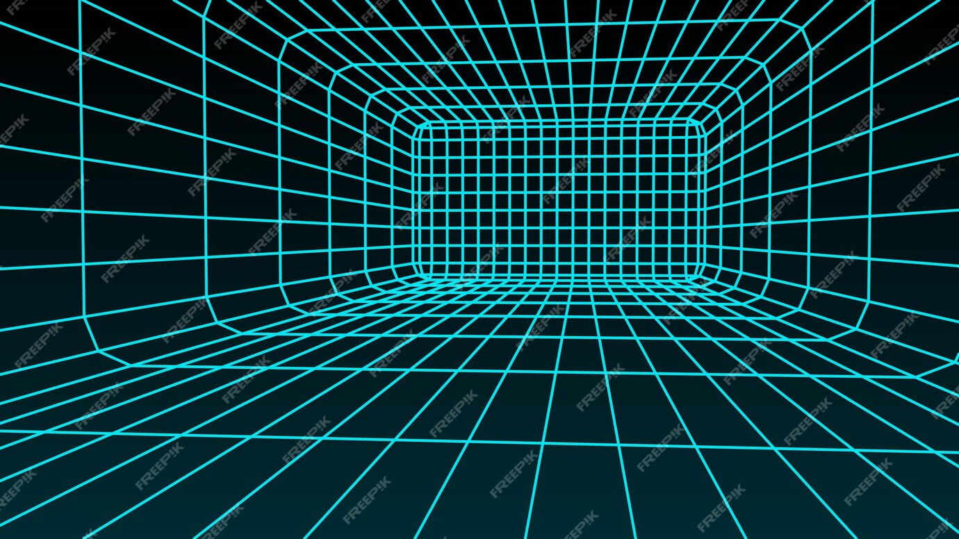 Premium Vector | Perspective blue grid on a dark background futuristic ... Premium Vector | Perspective blue grid on a dark background futuristic ...