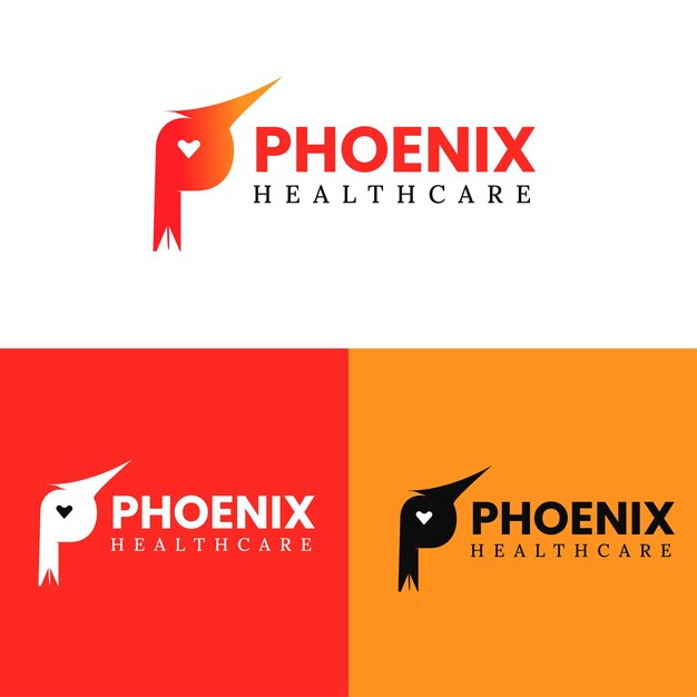 Premium Vector | Phoenix company branding logo design Premium Vector | Phoenix company branding logo design