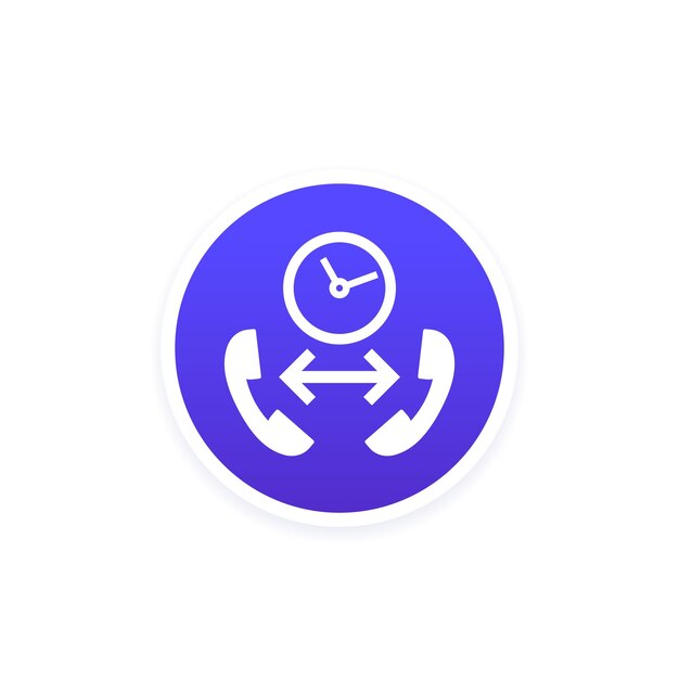 Premium Vector | Phone call duration or time vector icon Premium Vector | Phone call duration or time vector icon