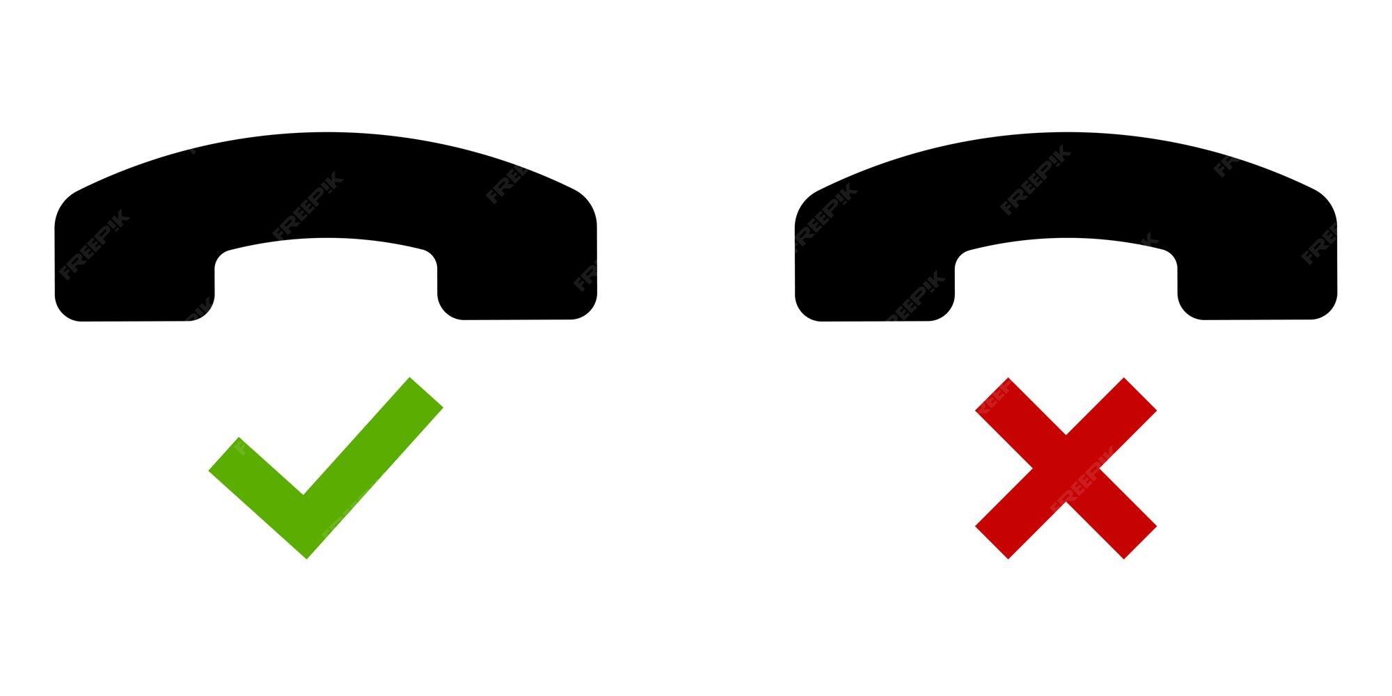 Premium Vector | Phone call icon set. accept or ignore a phone call ... Premium Vector | Phone call icon set. accept or ignore a phone call ...